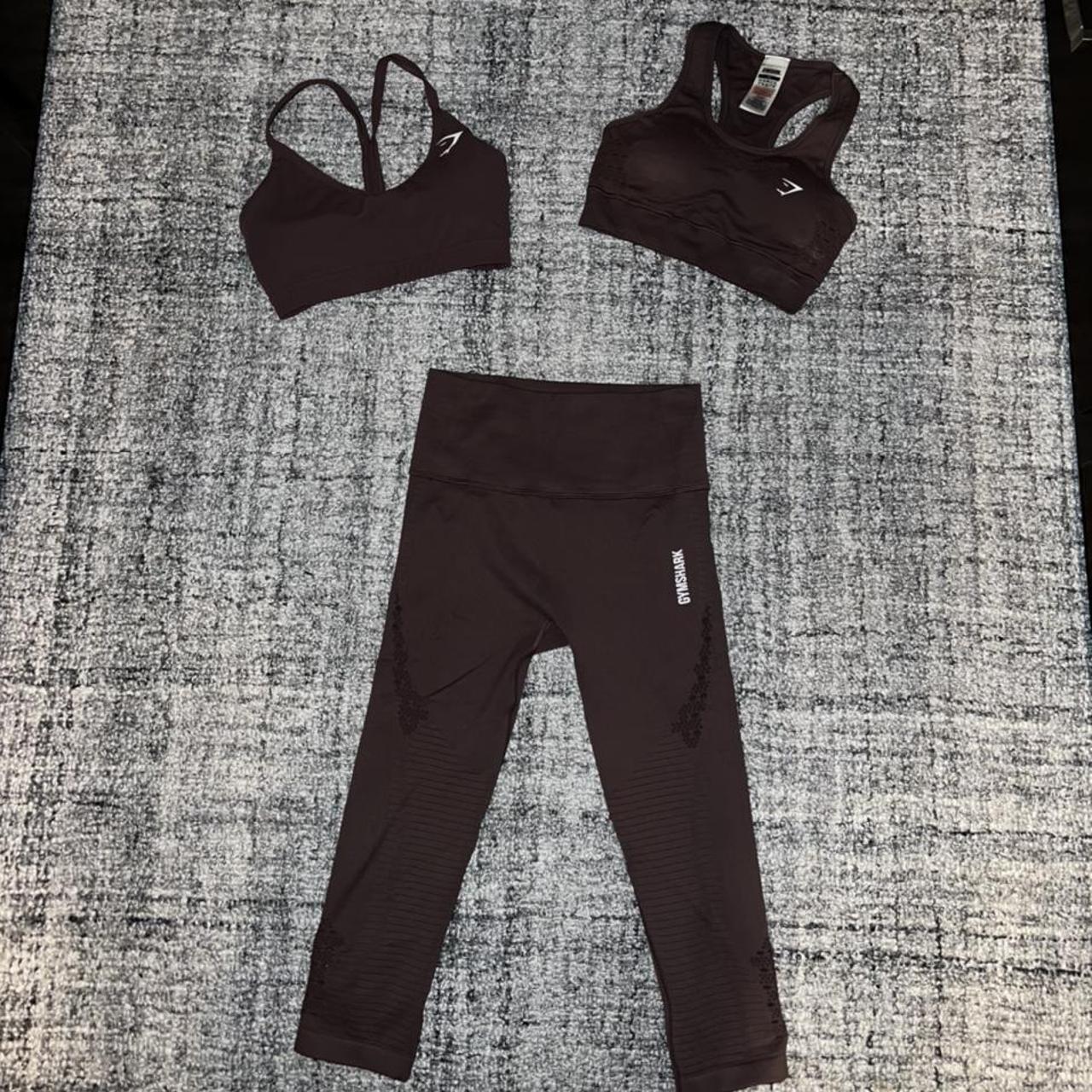 Brown Gymshark energy seamless bundle🤎🤎🍁🍁 Tops are... - Depop