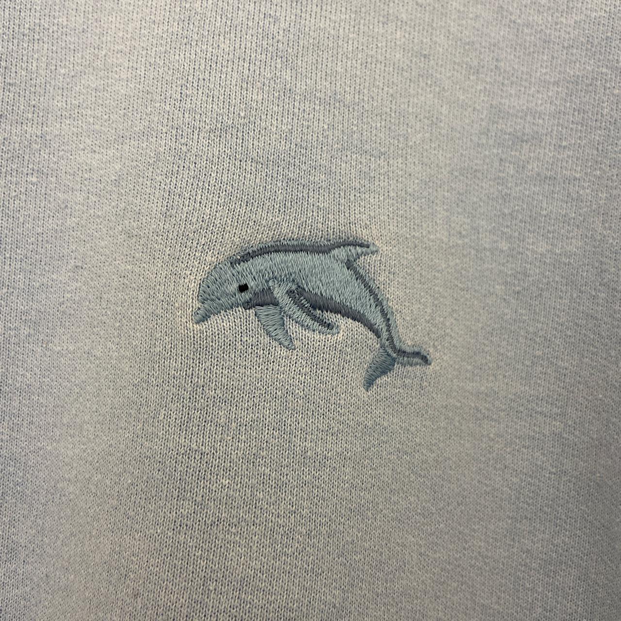 TOPSHOP Baby blue dolphin logo sweatshirt Has been... - Depop