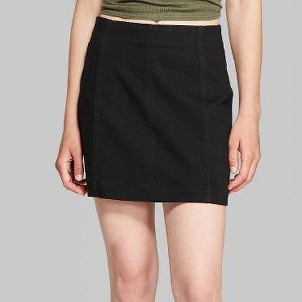 Wild Fable black seamed skirt. so cute but... - Depop