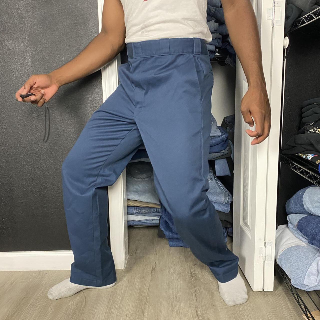 Soft Dark Blue Dickies Original Fit Chino Pants Depop