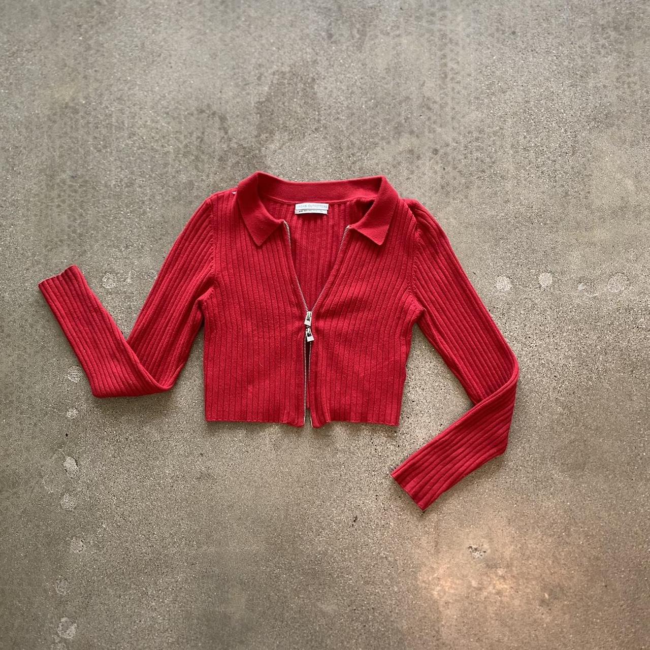 UO double zip sweater measurements lying flat... - Depop