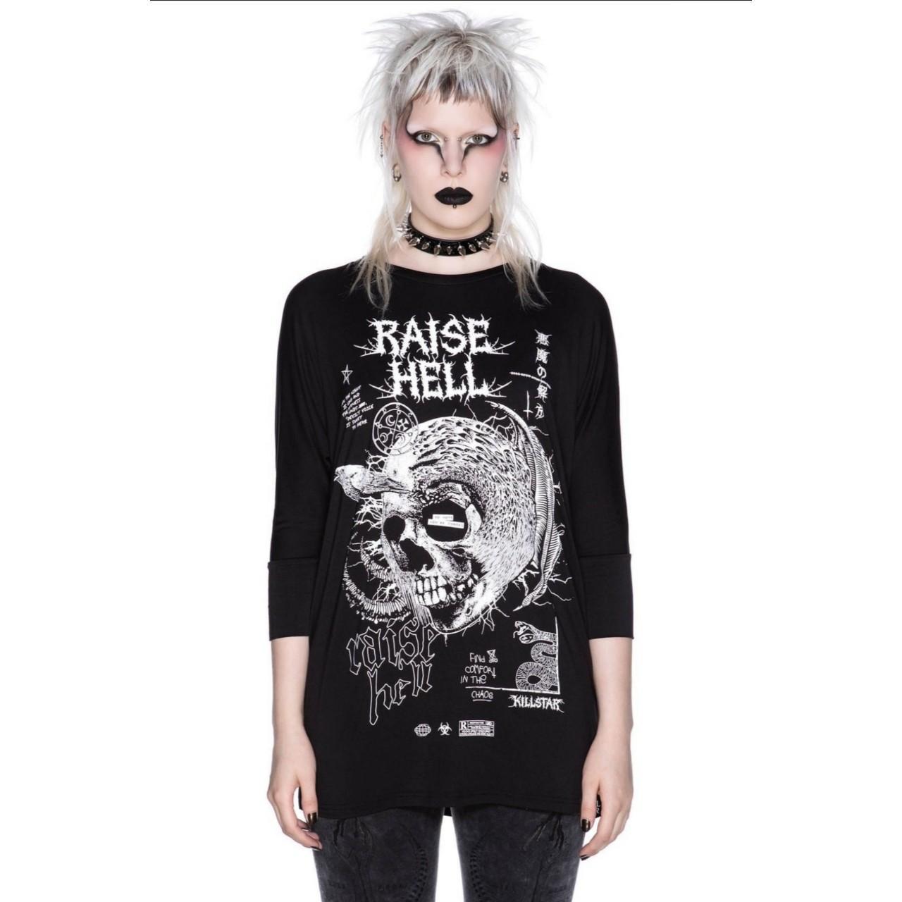 KILLSTAR Raise Hell Tunic XS/S TShirt NWOT RAISE... - Depop