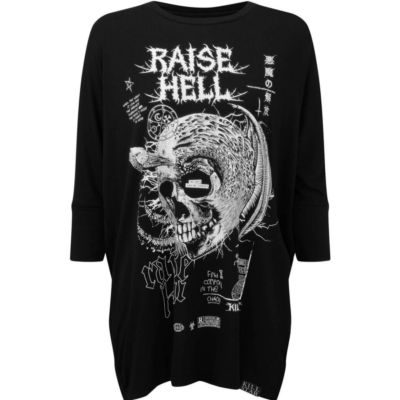KILLSTAR Raise Hell Tunic XS/S TShirt NWOT RAISE... - Depop