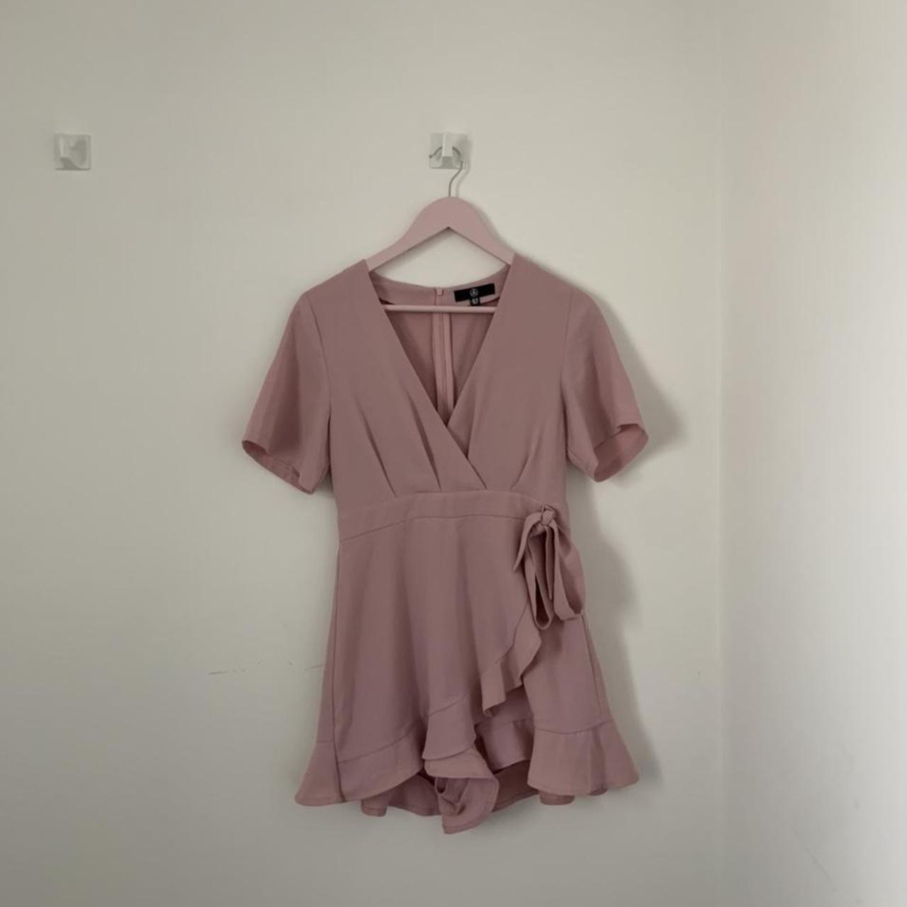 Missguided Pink Playsuit - Depop