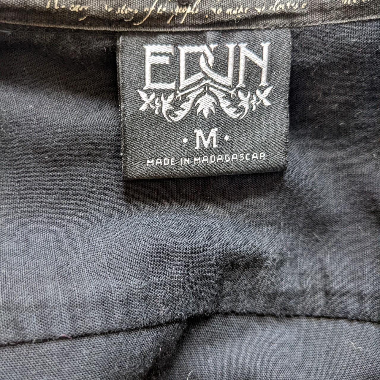 EDUN Shirt, Black - Good Condition Lovely quality... - Depop