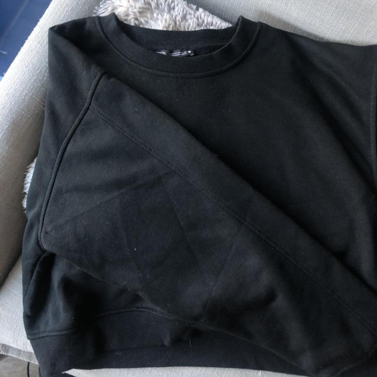 Super comfy and soft cropped black sweater from Zara... - Depop