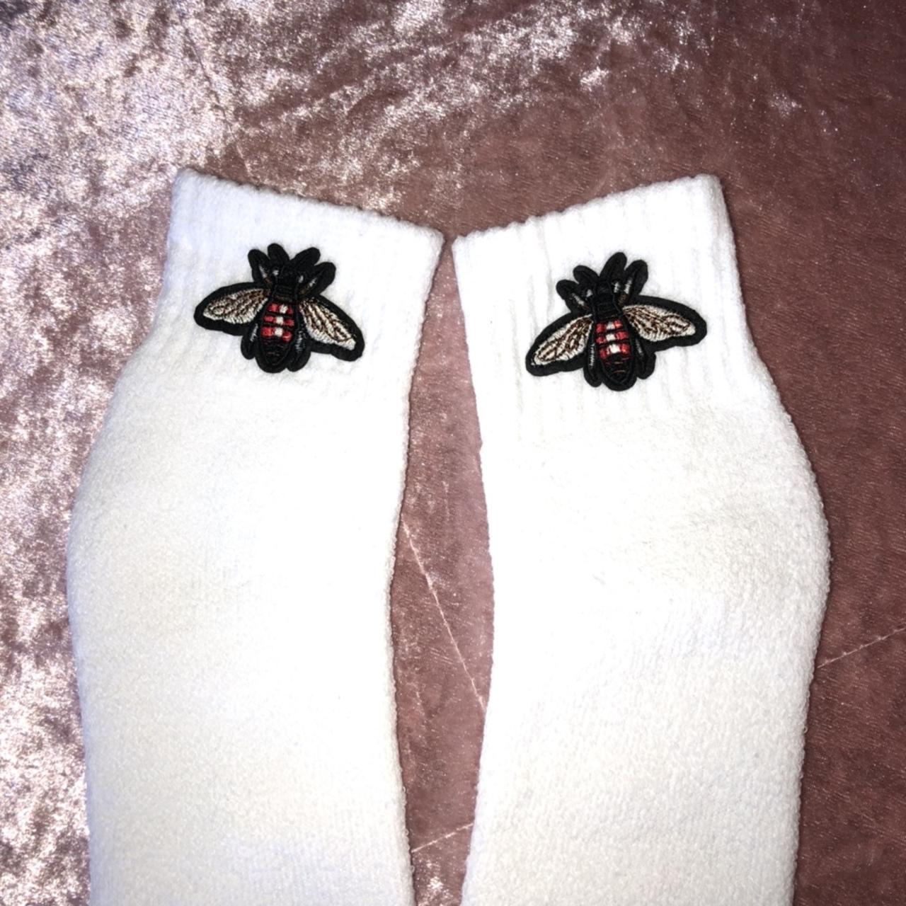 Gucci bee Socks Handmade #GUCCI #socks #handmade... - Depop