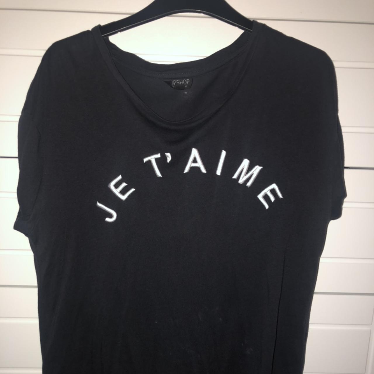 Topshop Women's Navy T-shirt | Depop