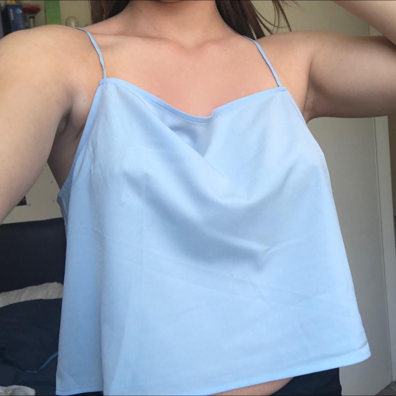 Brand new still with tags, baby blue top, is a size... - Depop