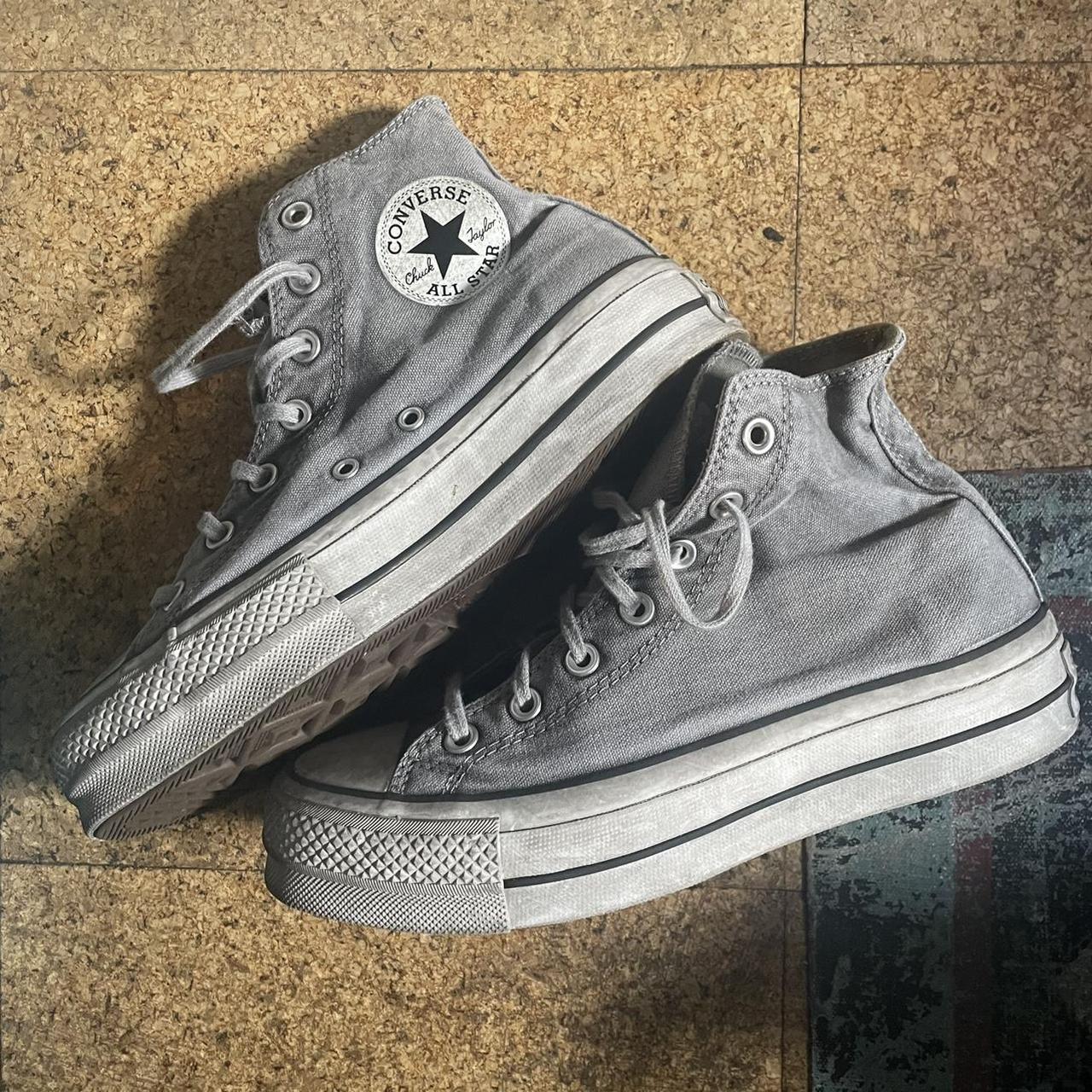 Converse Women's Grey Trainers | Depop