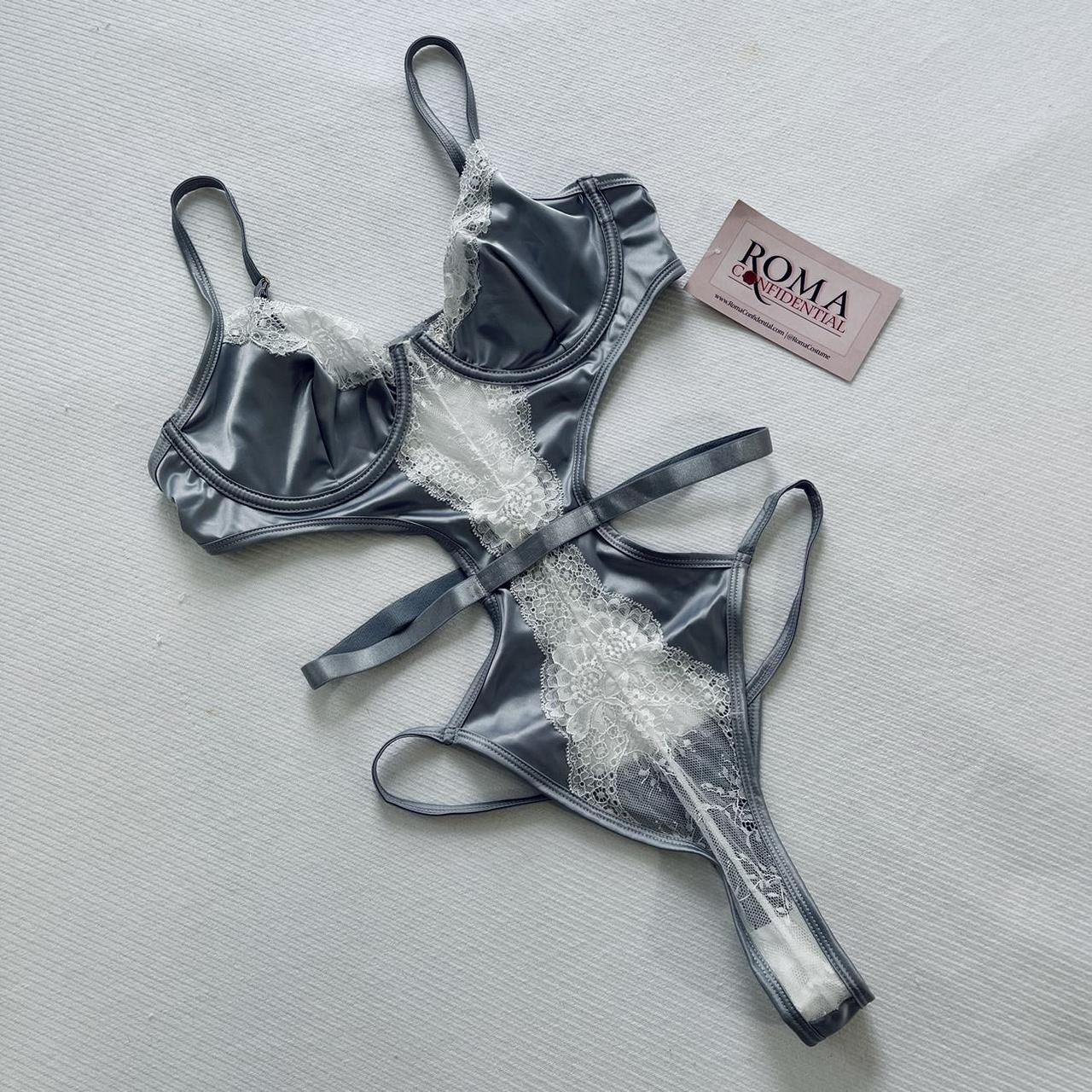 Satin + Lace Cutout Teddy ️ Adjustable straps,... - Depop