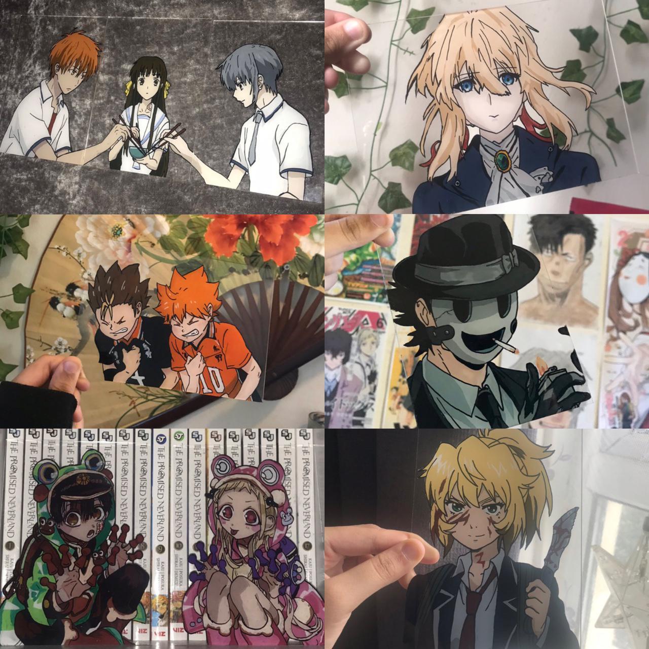 CUSTOM ACRYLIC ANIME GLASS PAINTINGS READ BELOW... - Depop
