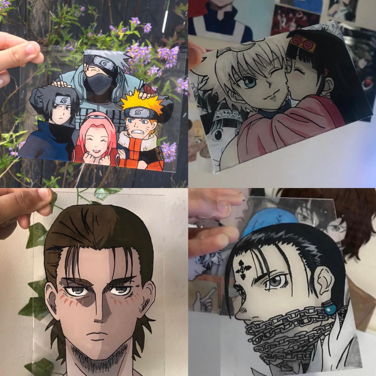 CUSTOM ACRYLIC ANIME GLASS PAINTINGS READ BELOW... - Depop