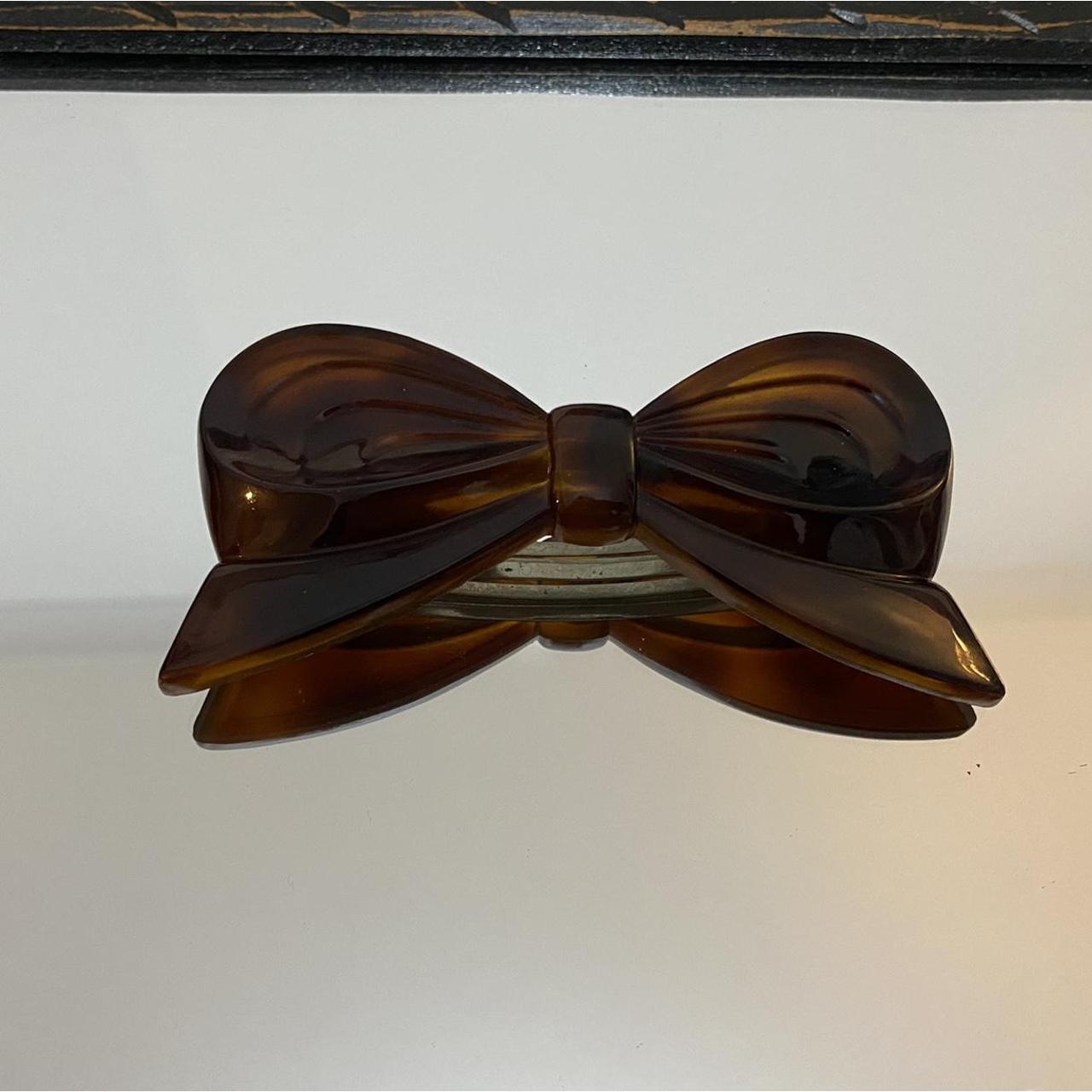 Vintage tortoise shell bow hair clip. This piece is... - Depop