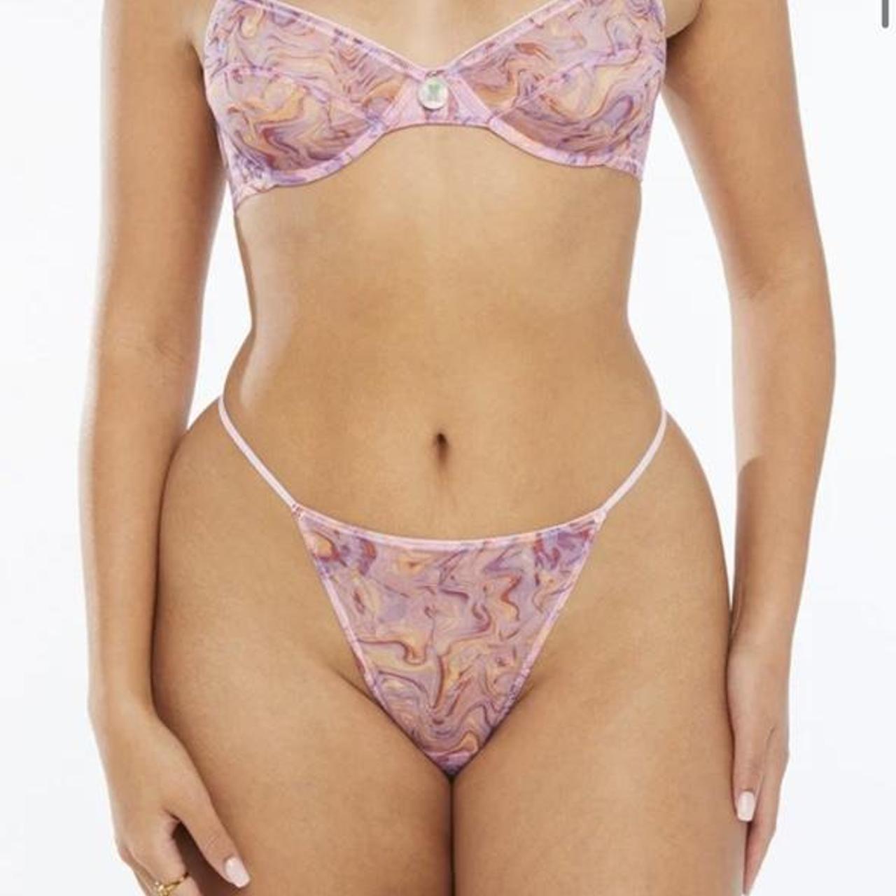 Savage X fenty Xray vision bra and G-string set... - Depop