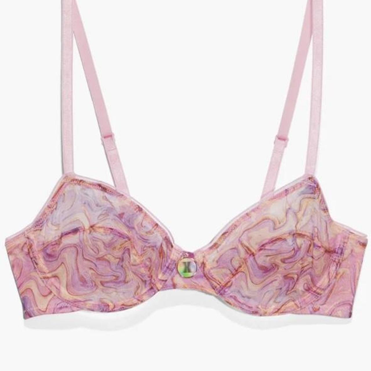 Savage X fenty Xray vision bra and G-string set... - Depop