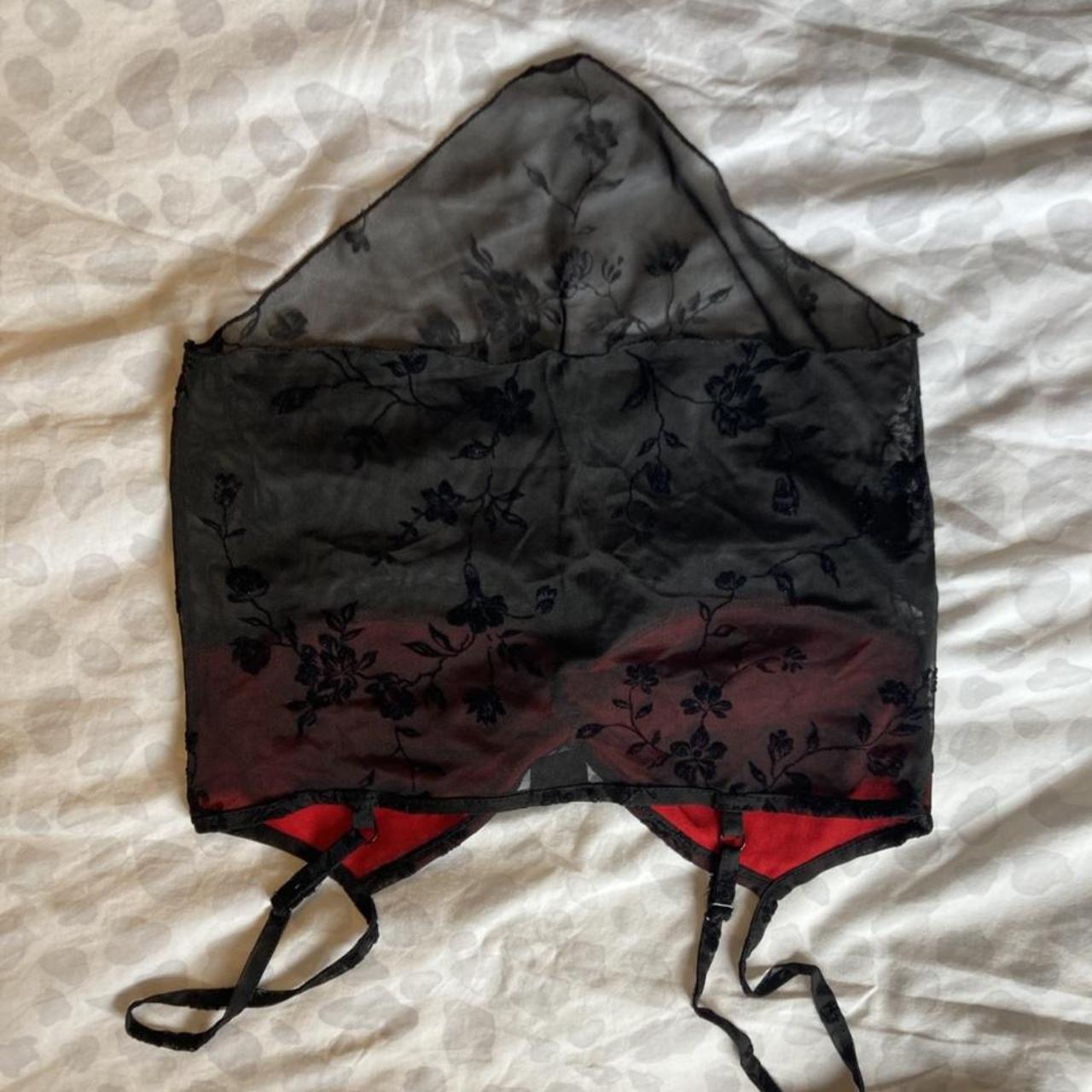 Mesh black handkerchief top from urban outfitters... - Depop