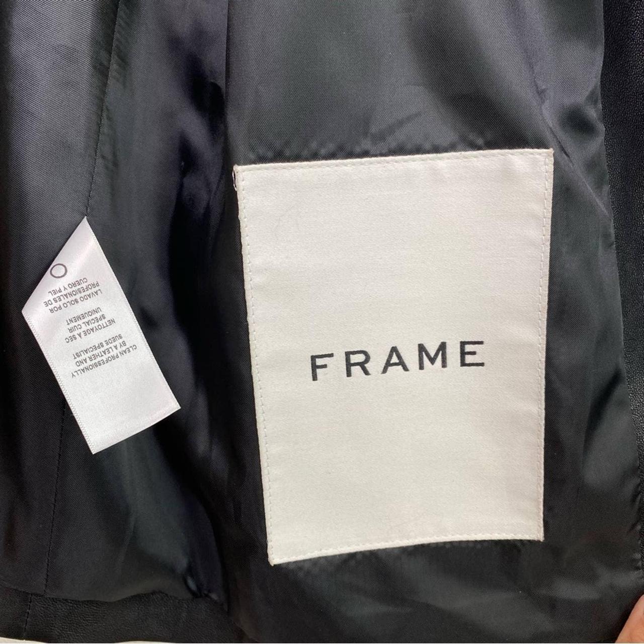 Frame Leather Coat This streamlined leather coat is... - Depop