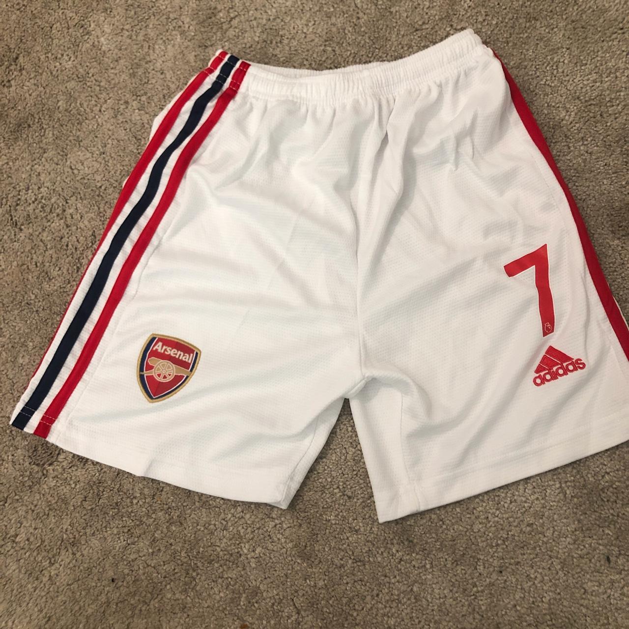 Adidas Red and White Shorts | Depop