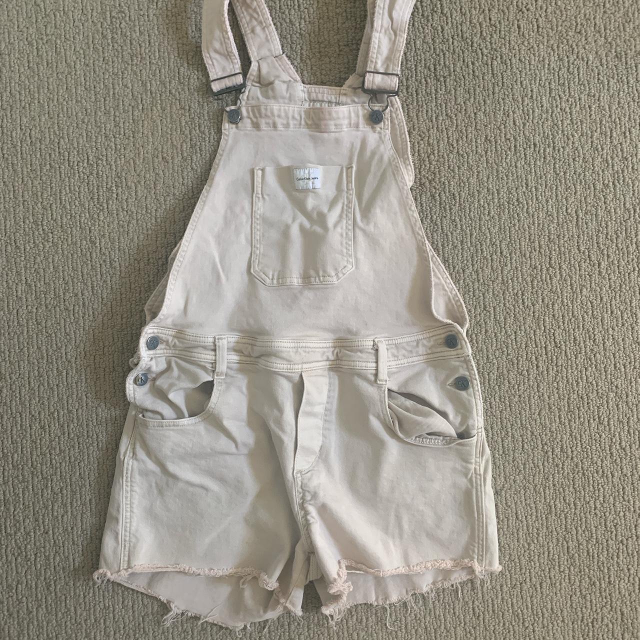 BEIGE OVERALLS!! From Calvin Klein, way good... - Depop