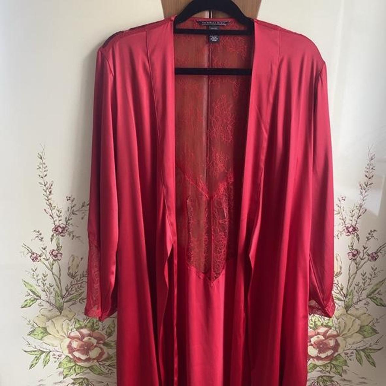 Victoria’s Secret red lace robe. Super comfortable... - Depop