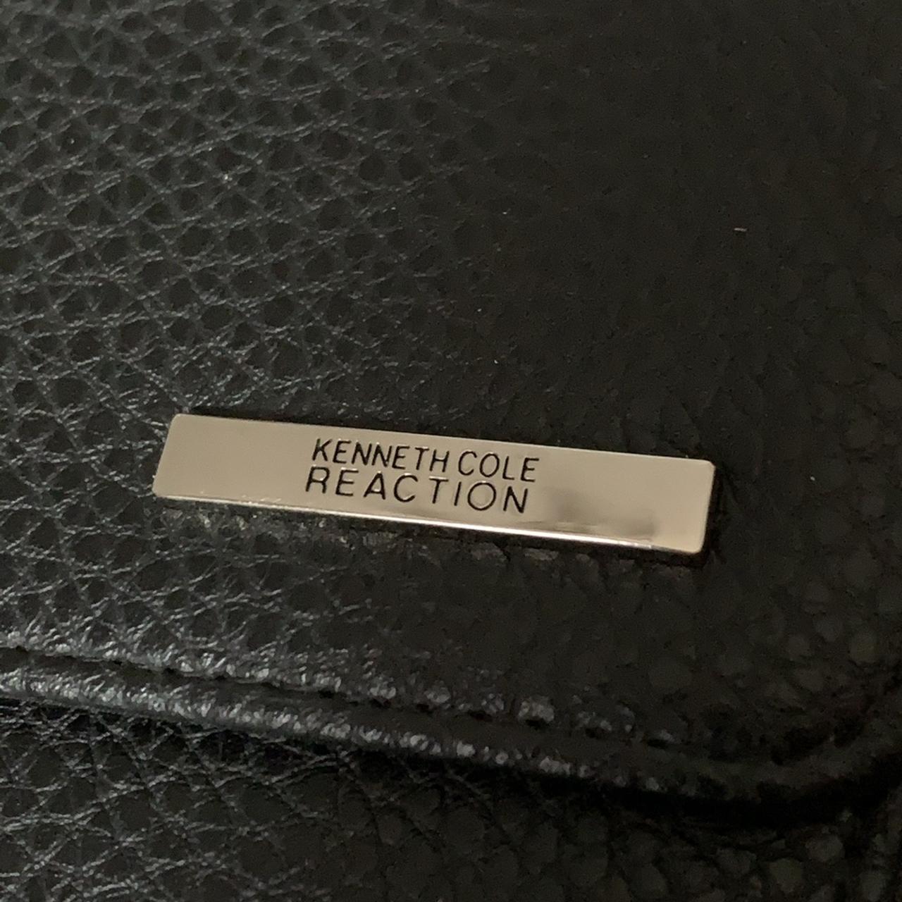 Black full leather Kenneth Cole clutch wallet. Has... - Depop
