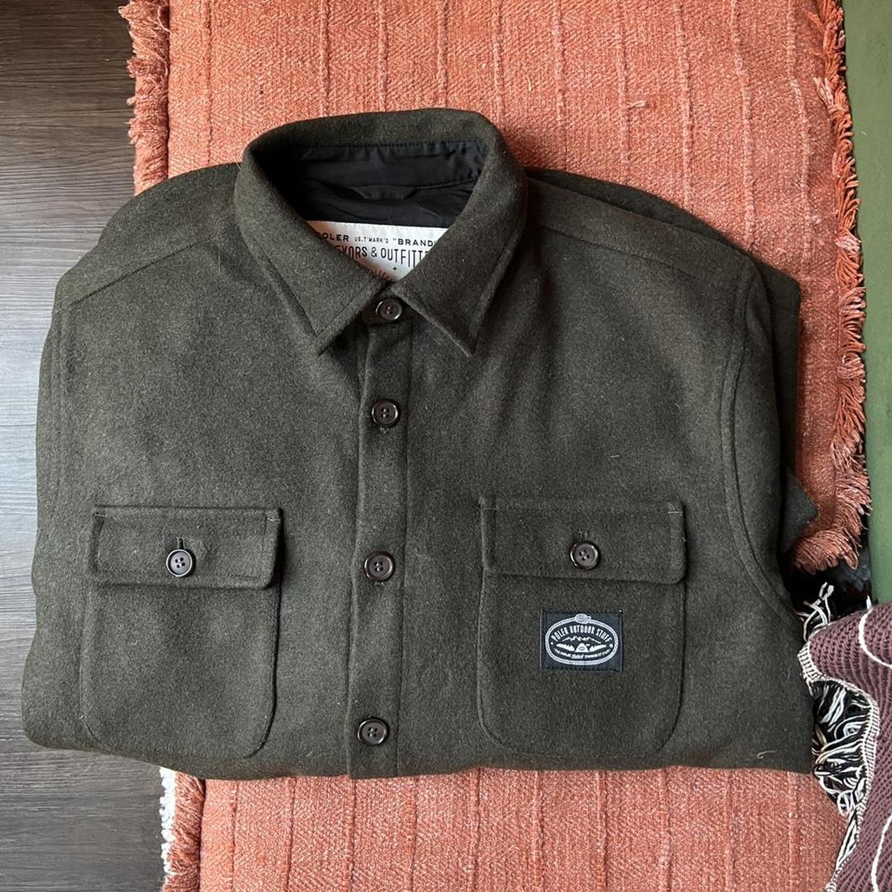 Poler Men's Grey and Green Jacket | Depop