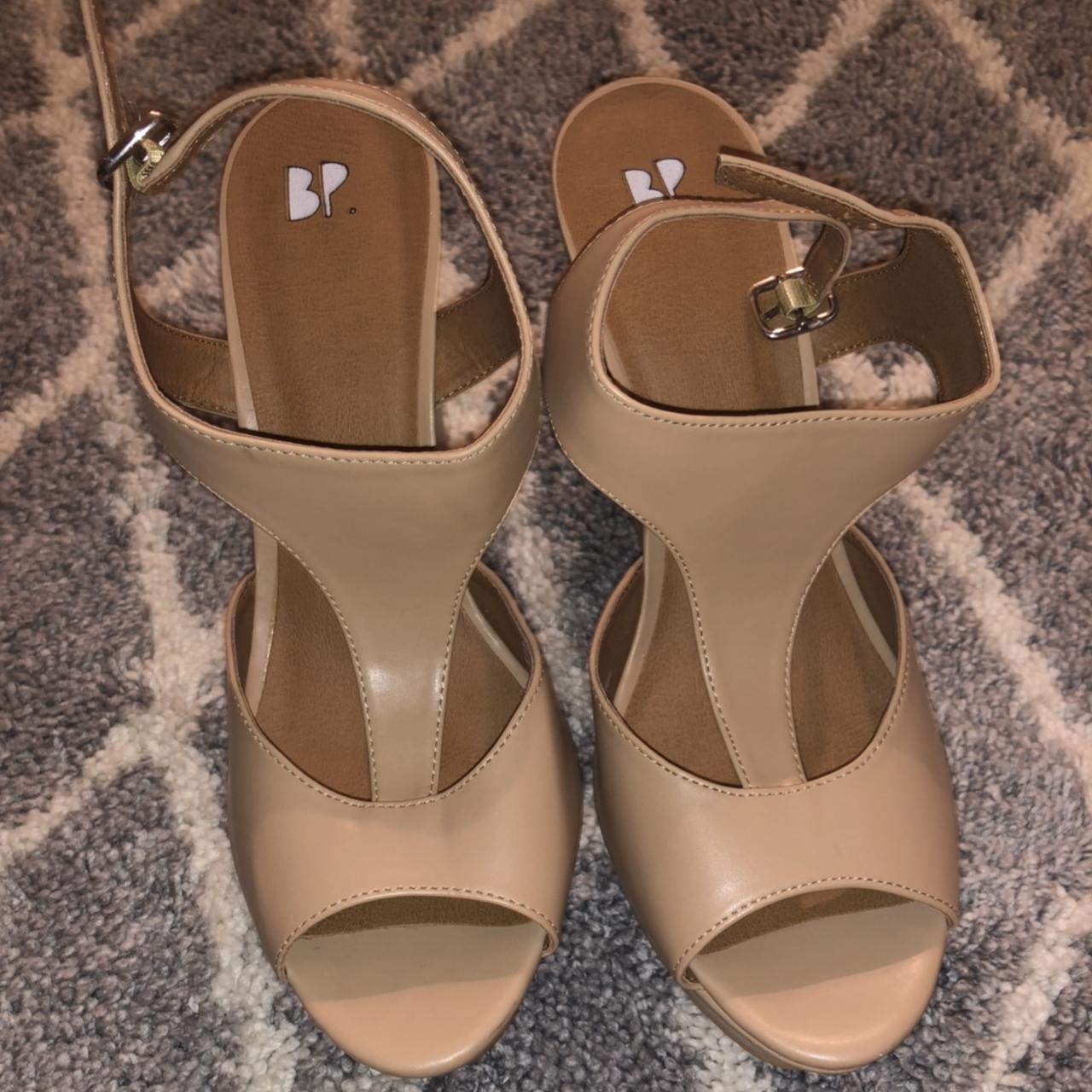tan BP wedge shoes from nordstrom. super cute. Never... - Depop
