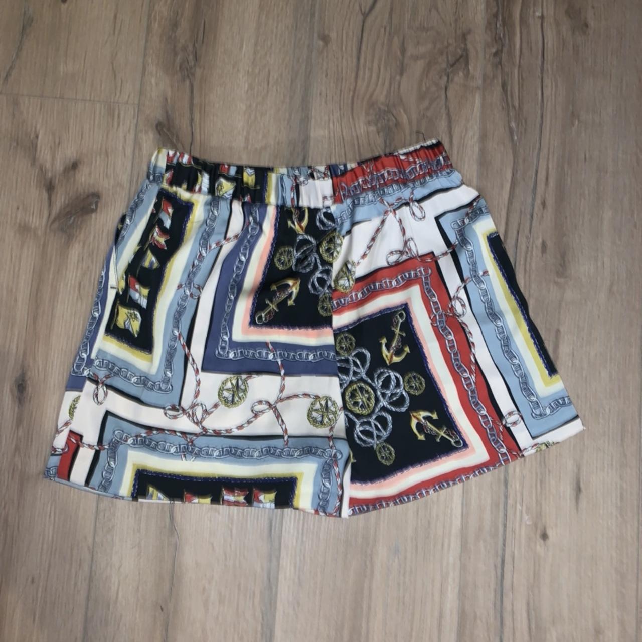 Fun patterned shorts from Mango. Never worn. Had the... - Depop
