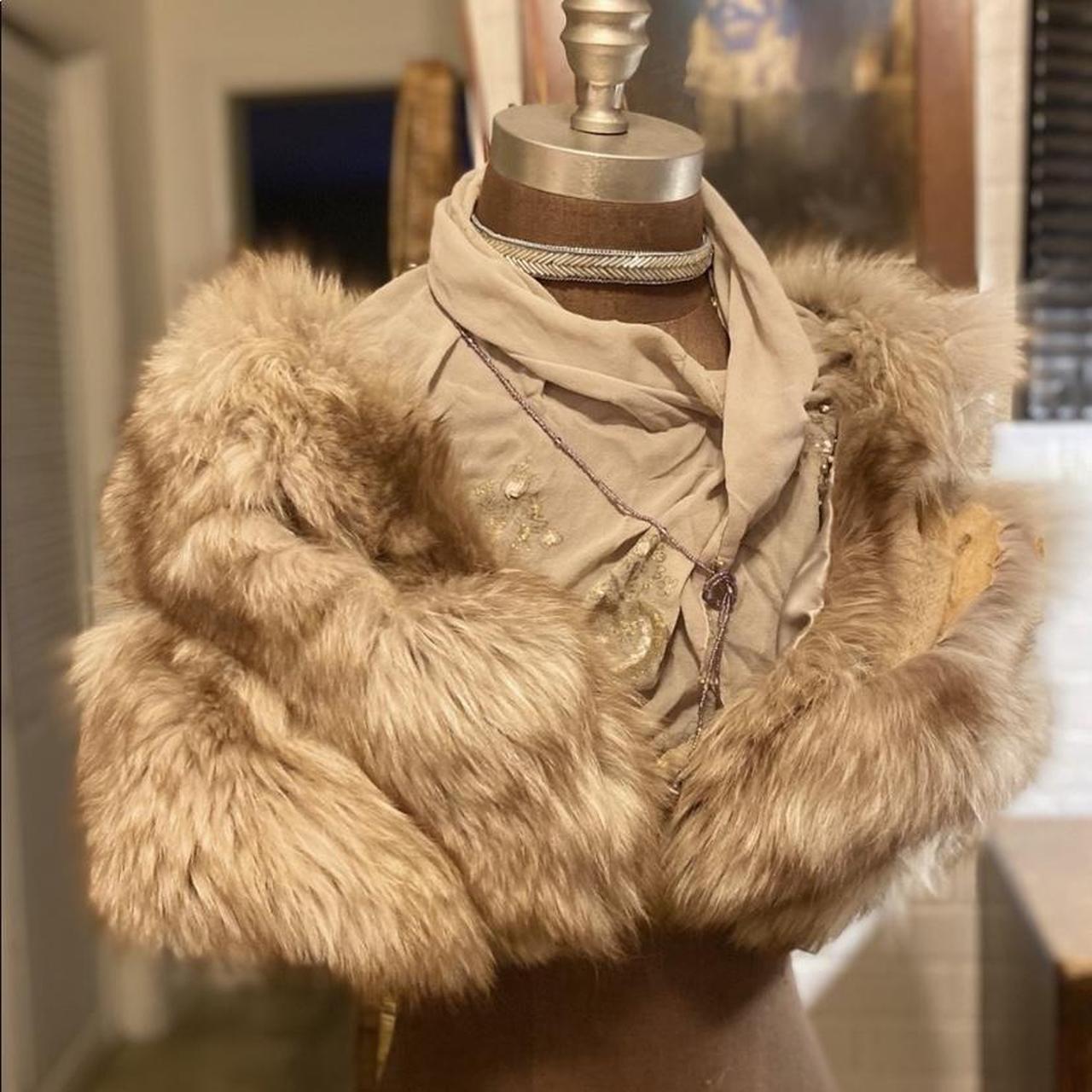 Fur is Heavily damaged/ripped on left side, right... - Depop