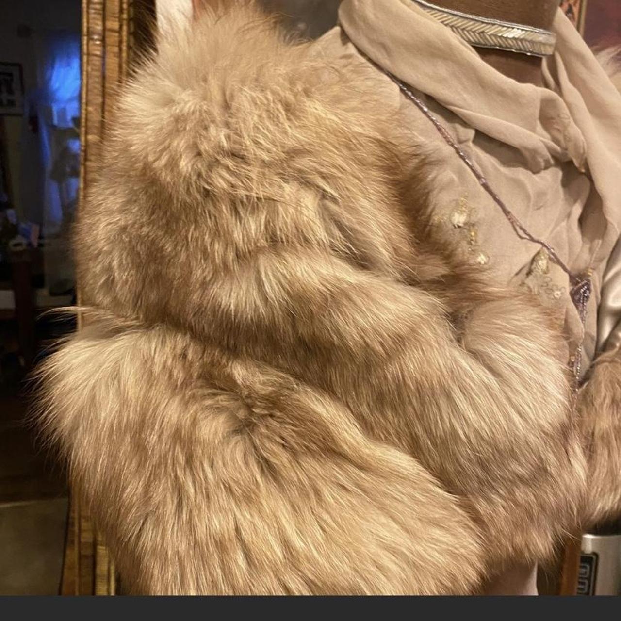 Fur is Heavily damaged/ripped on left side, right... - Depop