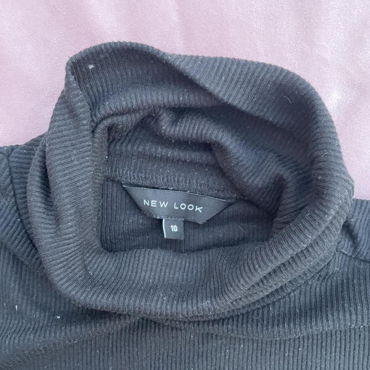 New Look black ribbed polar neck only worn a few... - Depop