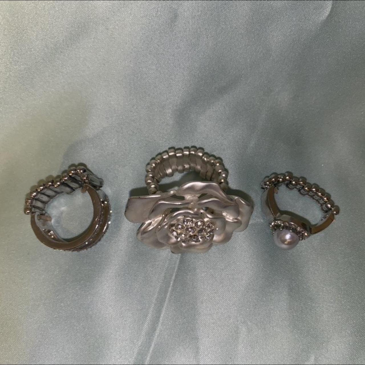 3 STATEMENT RING PACK - 💎 this set of 3 costume... - Depop