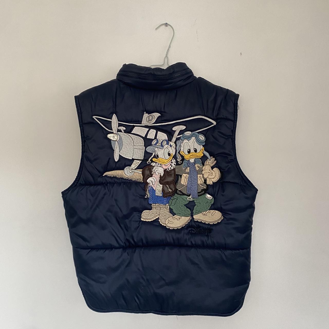 vintage Disney Donald Duck body warmer in navy from... - Depop