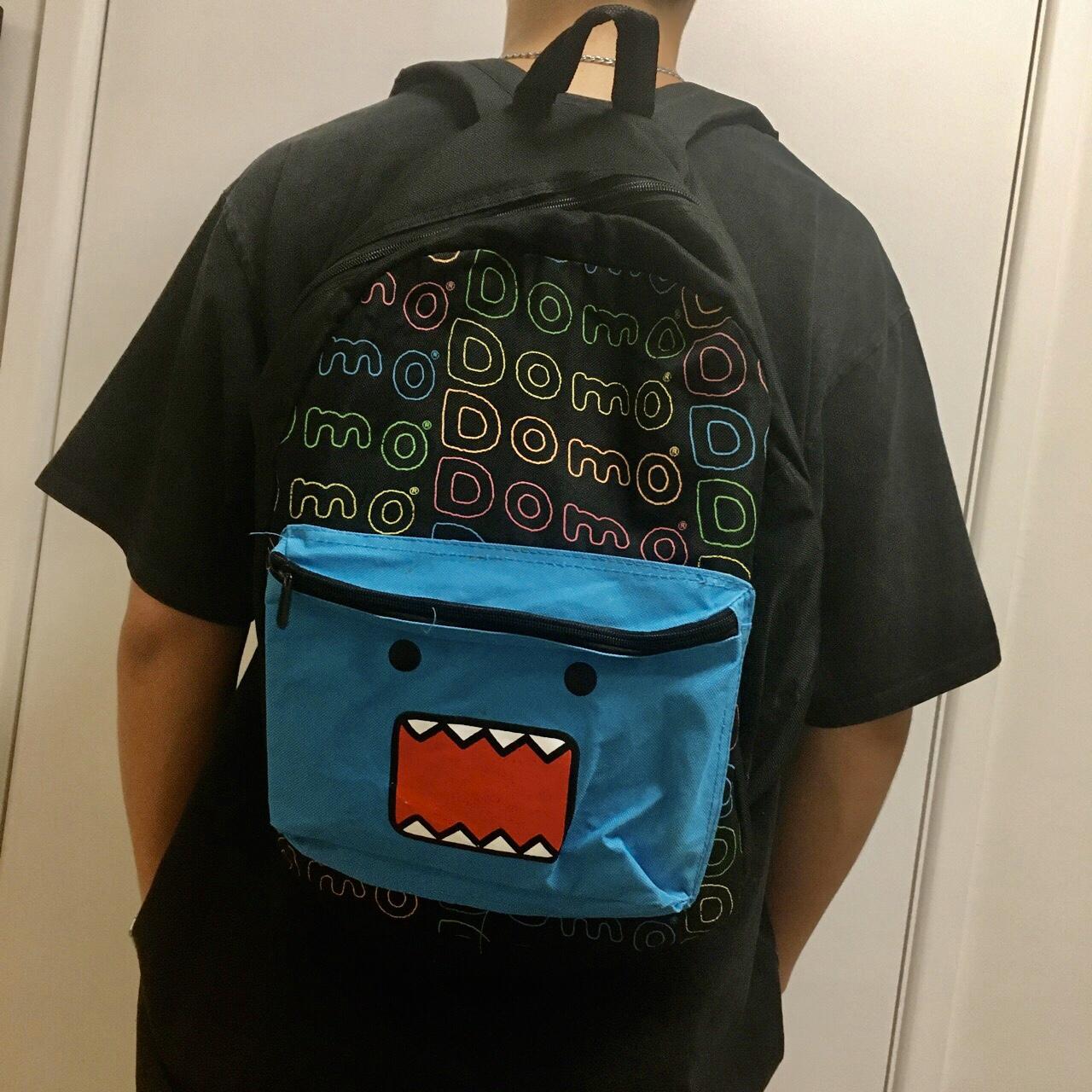 Cute and colourful Domo backpack, length is 17... - Depop