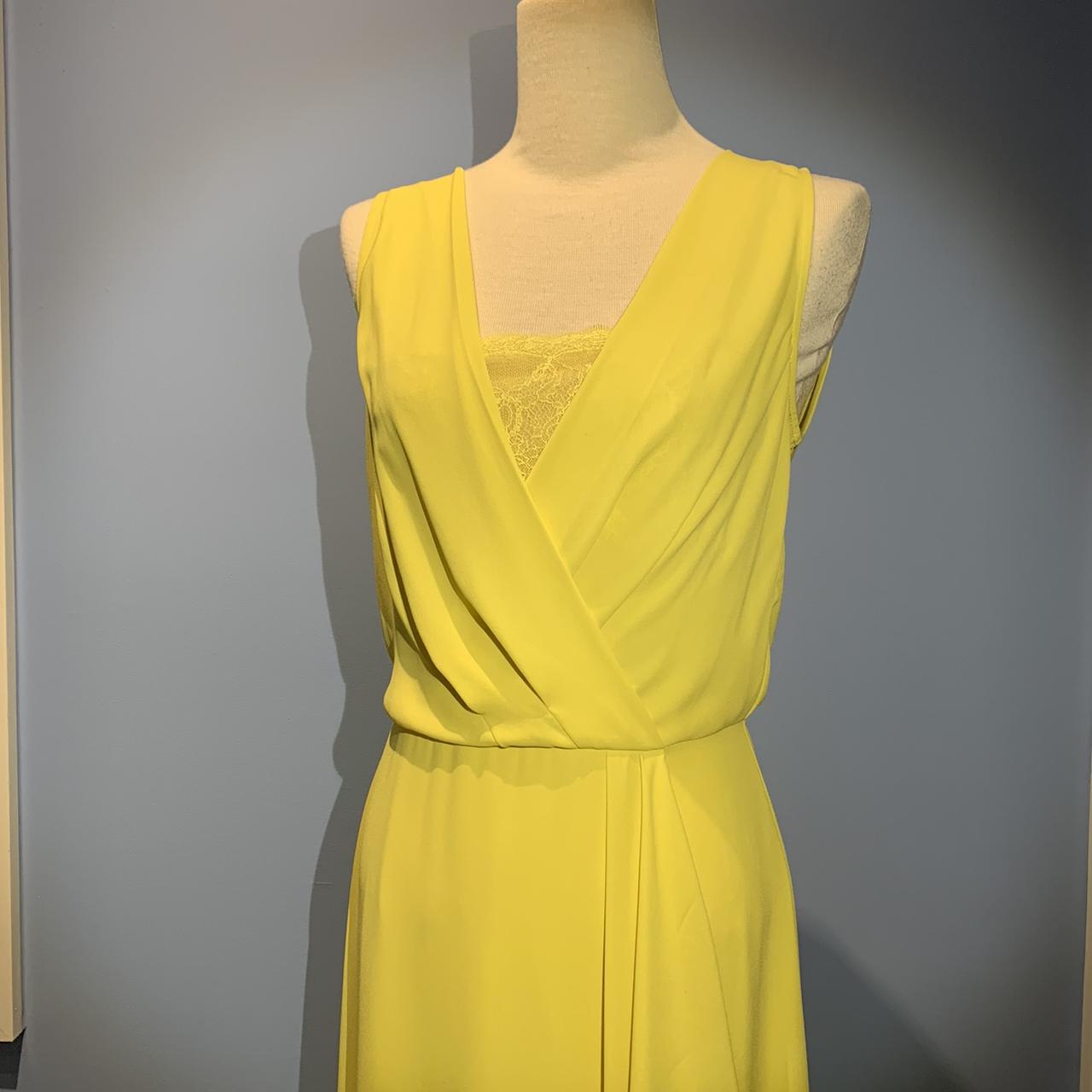 BCBG prom dress bright yellow size 2, never been... - Depop