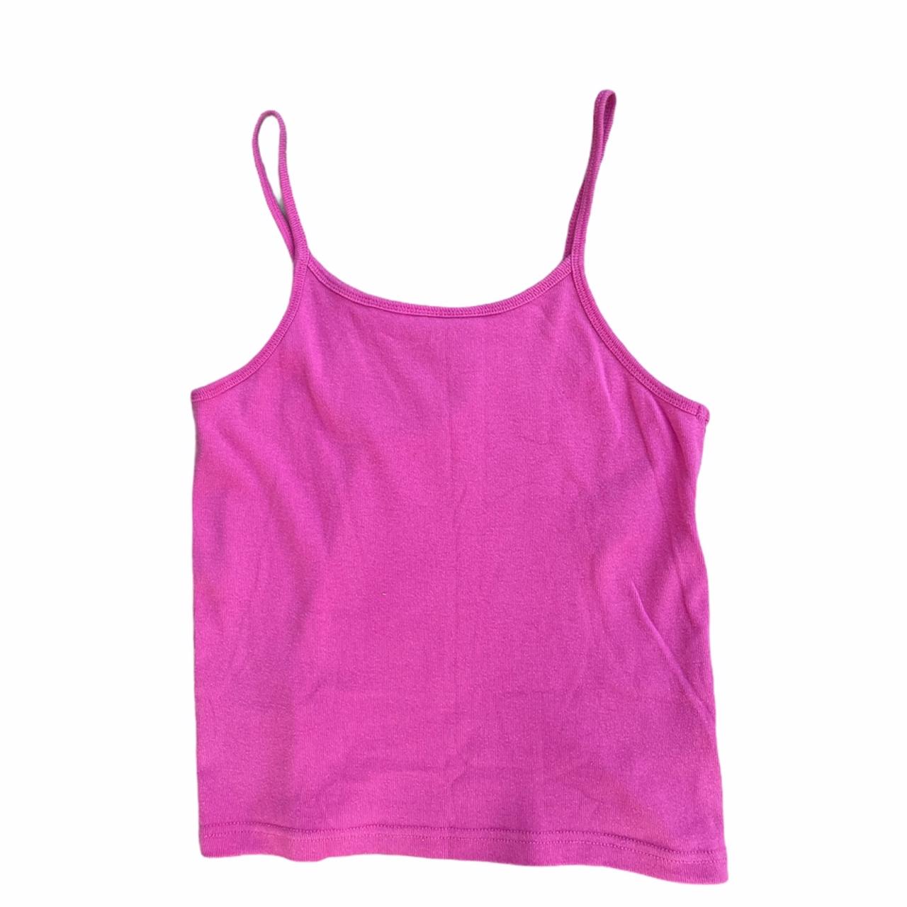 Vintage original Peanuts pink spaghetti strap tank... - Depop