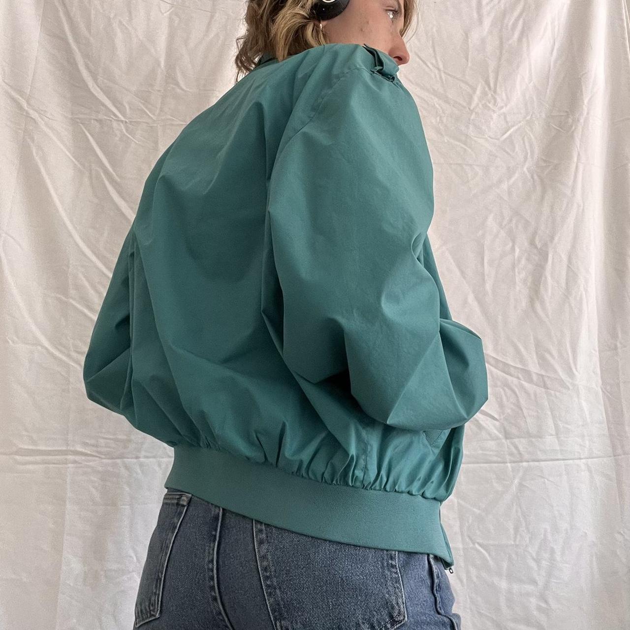 retro blue/green Members Only bomber jacket 🪴... - Depop