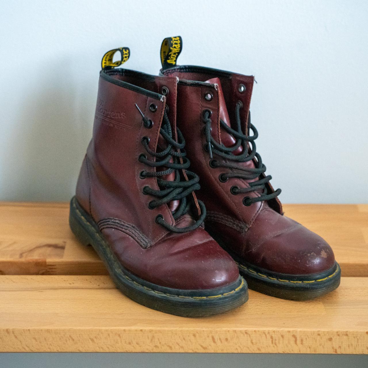 Men's Burgundy Boots | Depop