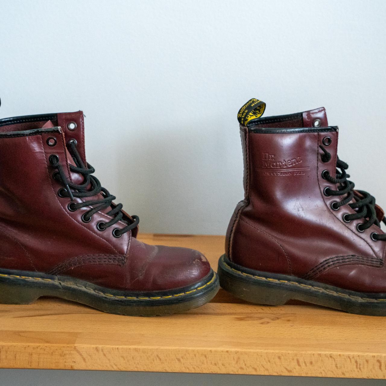 Men's Burgundy Boots | Depop