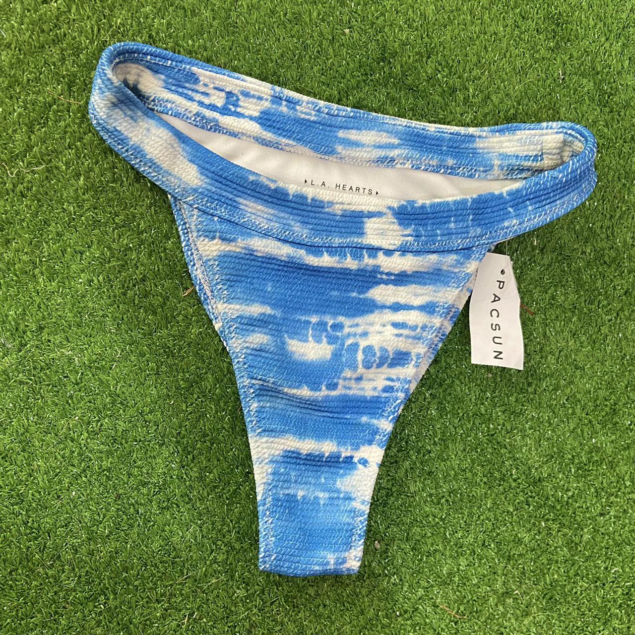 PacSun Women's Blue and White Swimsuit-one-piece | Depop