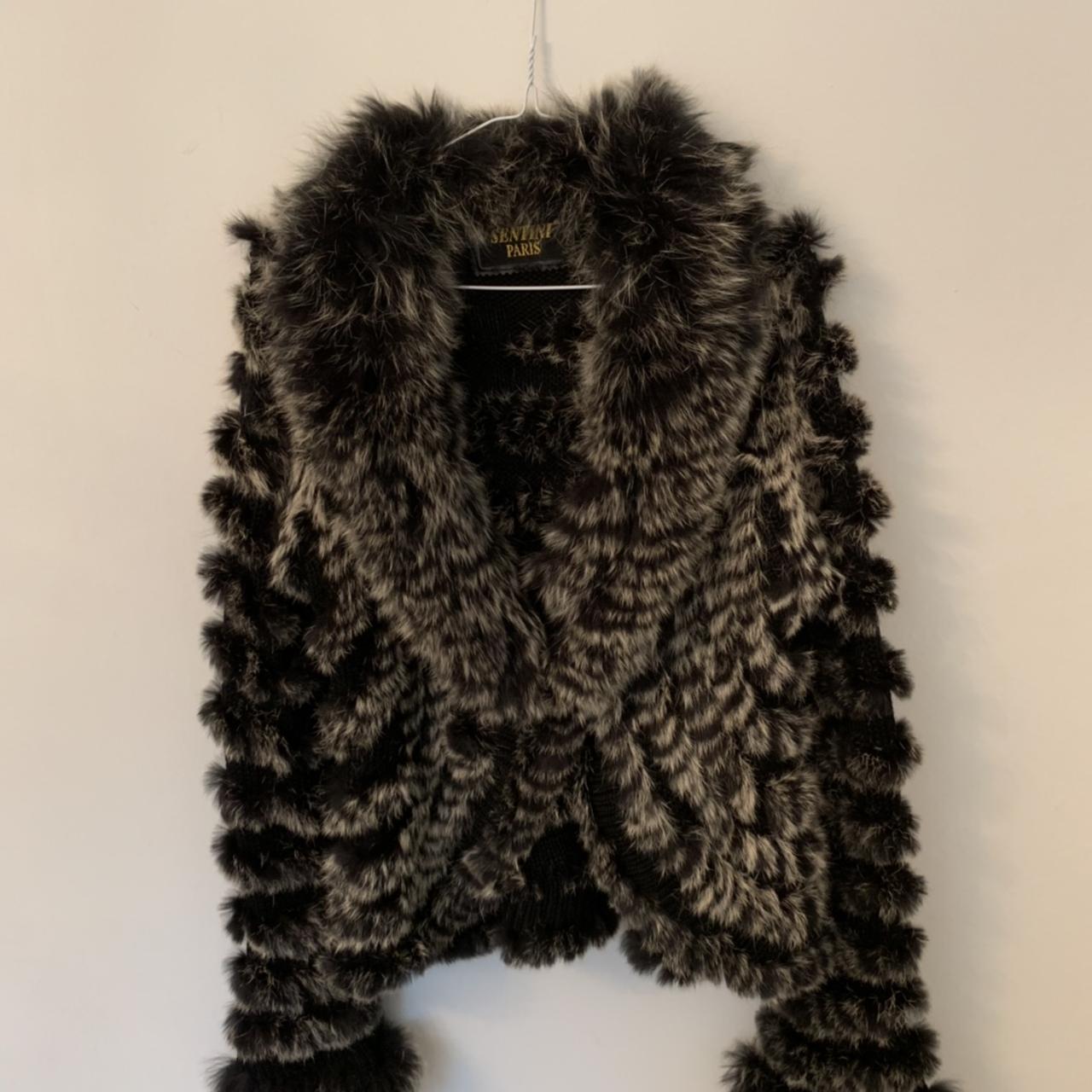 Sentini Paris Tricolour fur bolero with... - Depop