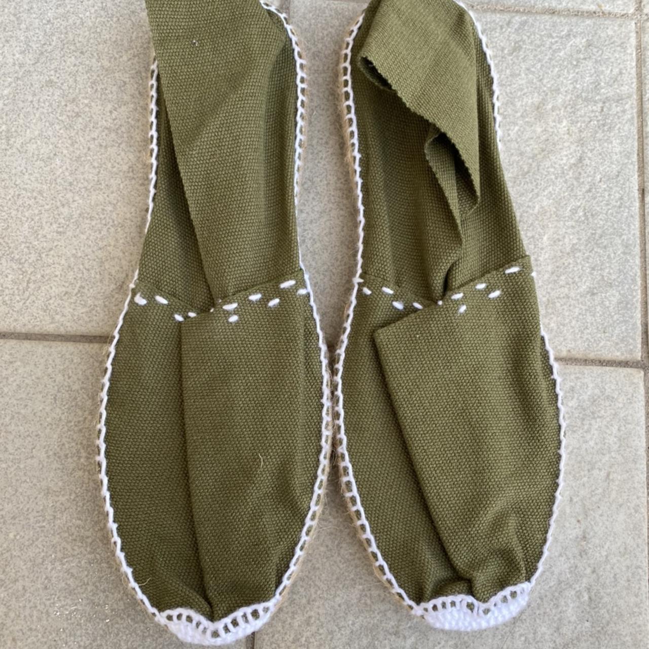 Espadrilles color cachi fatte a mano, acquistate in... - Depop