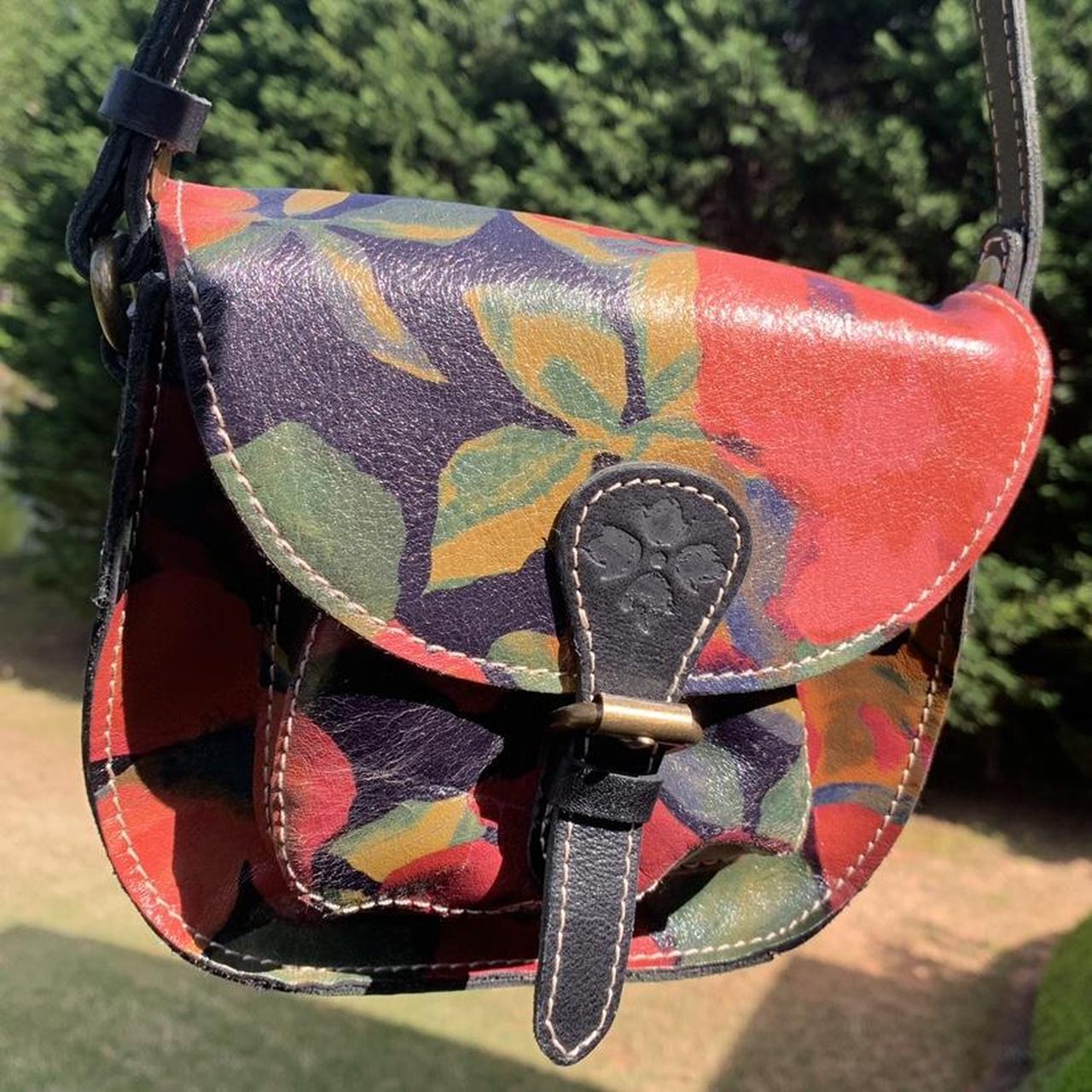 Patricia Nash printed crossbody bag, real leather,... - Depop