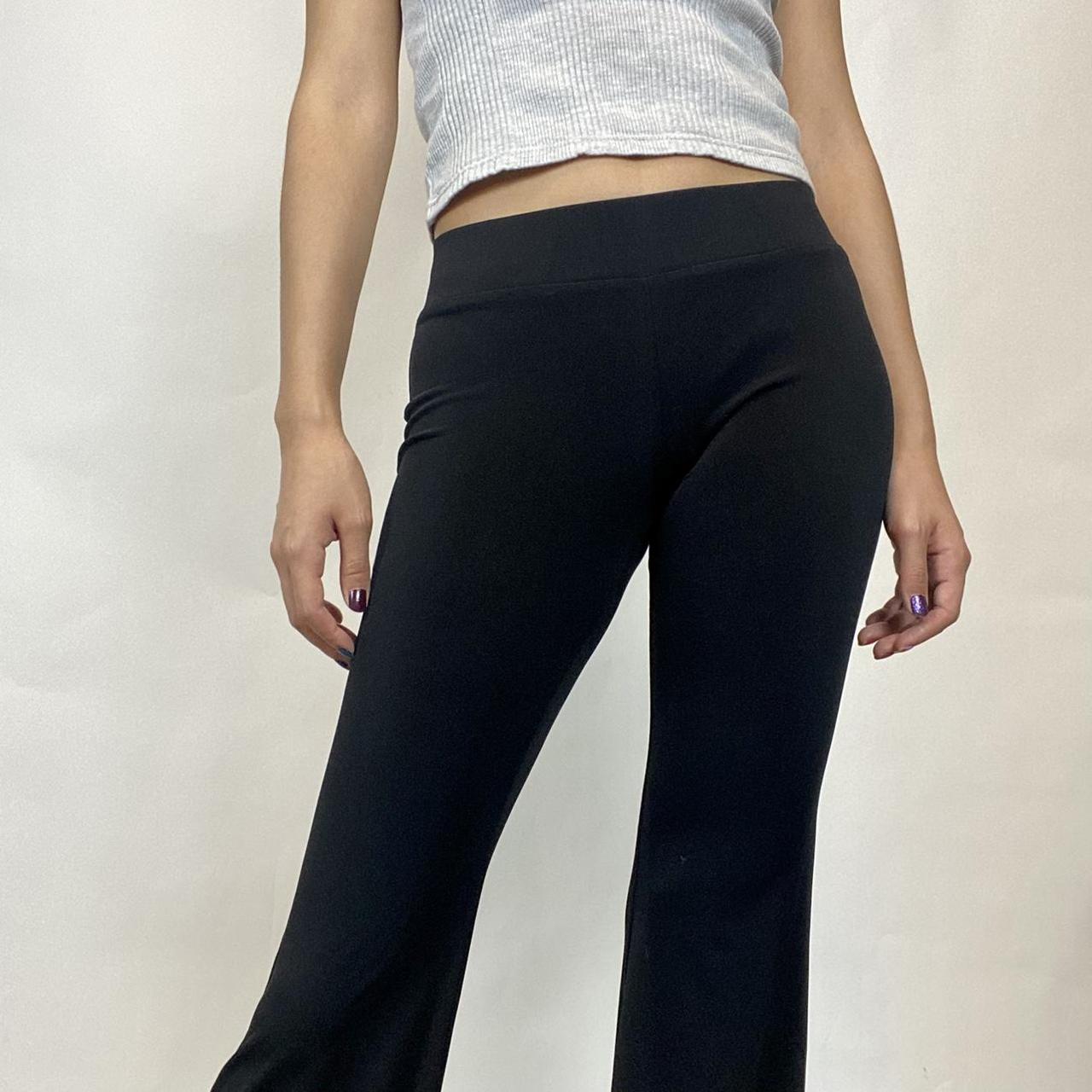 Y2k Black Flared Yoga Pants Yoga Pant Style With A Depop