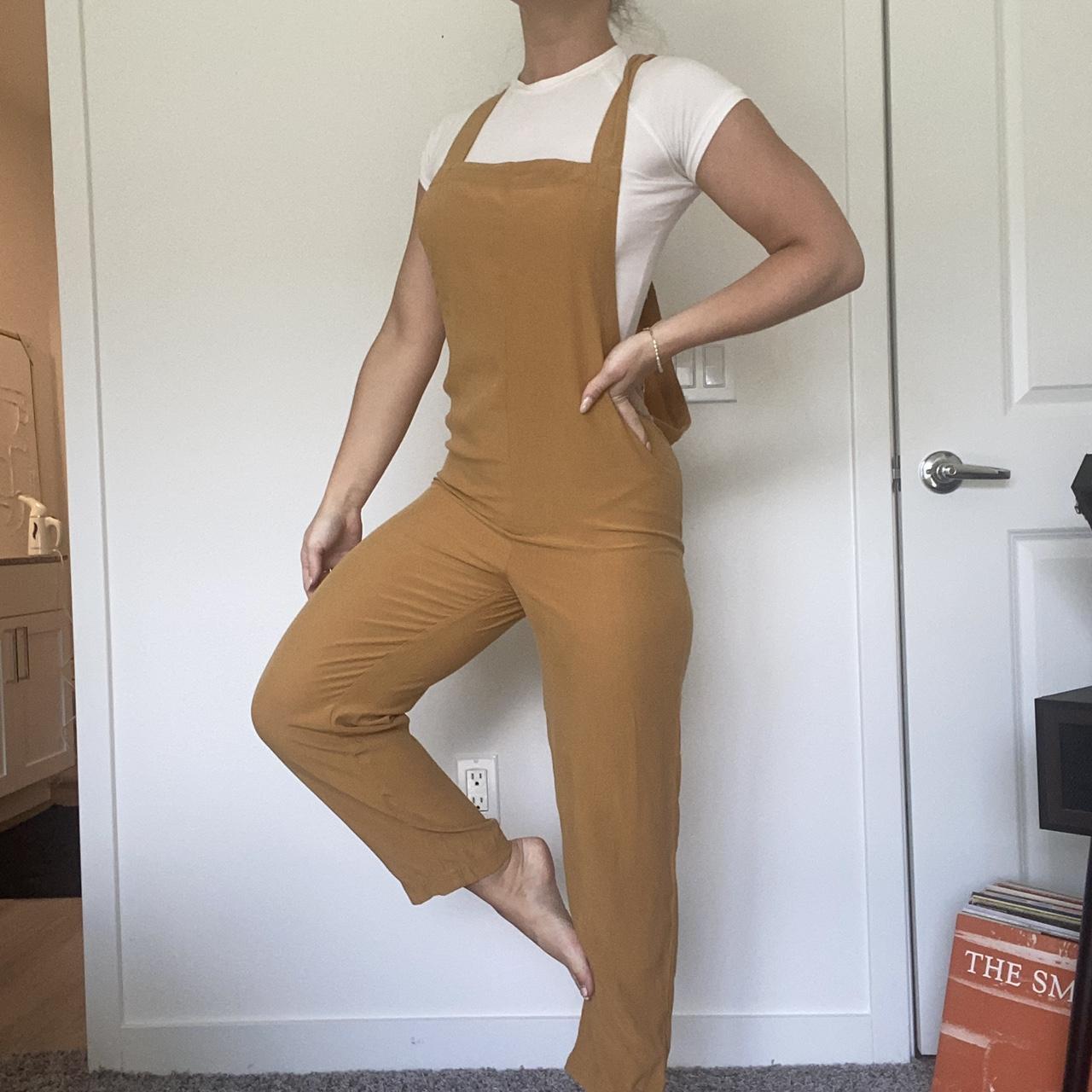 Urban Outfitters Women's Yellow Dungarees-overalls | Depop