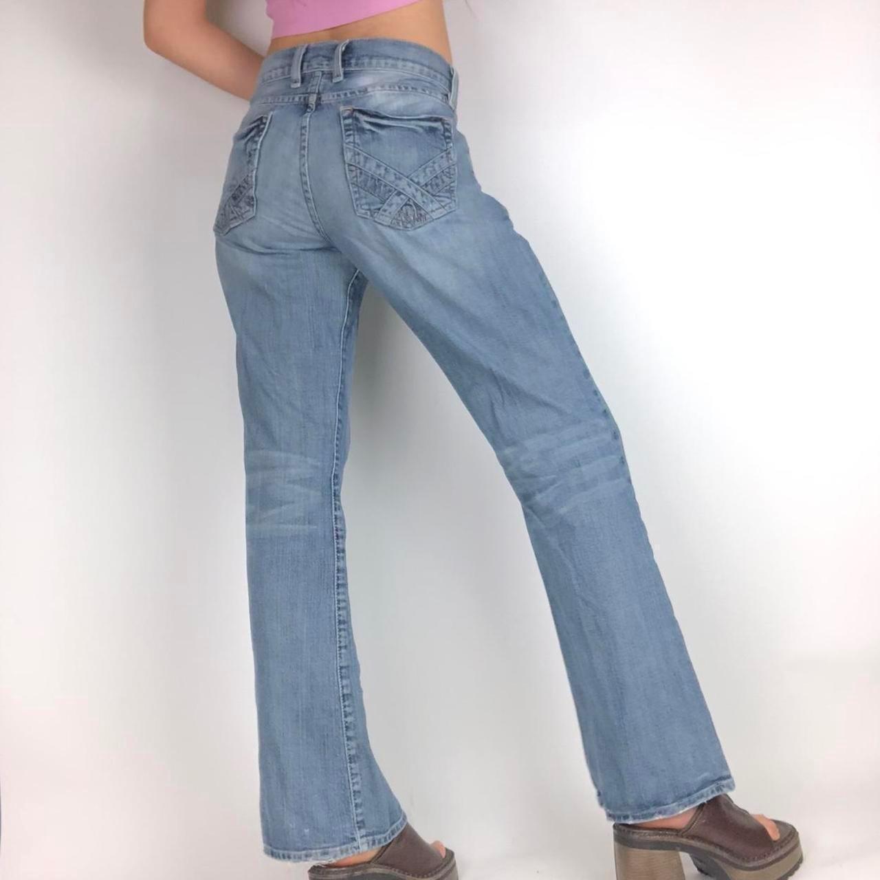 Low rise light wash flare jeans These are iconic!... - Depop