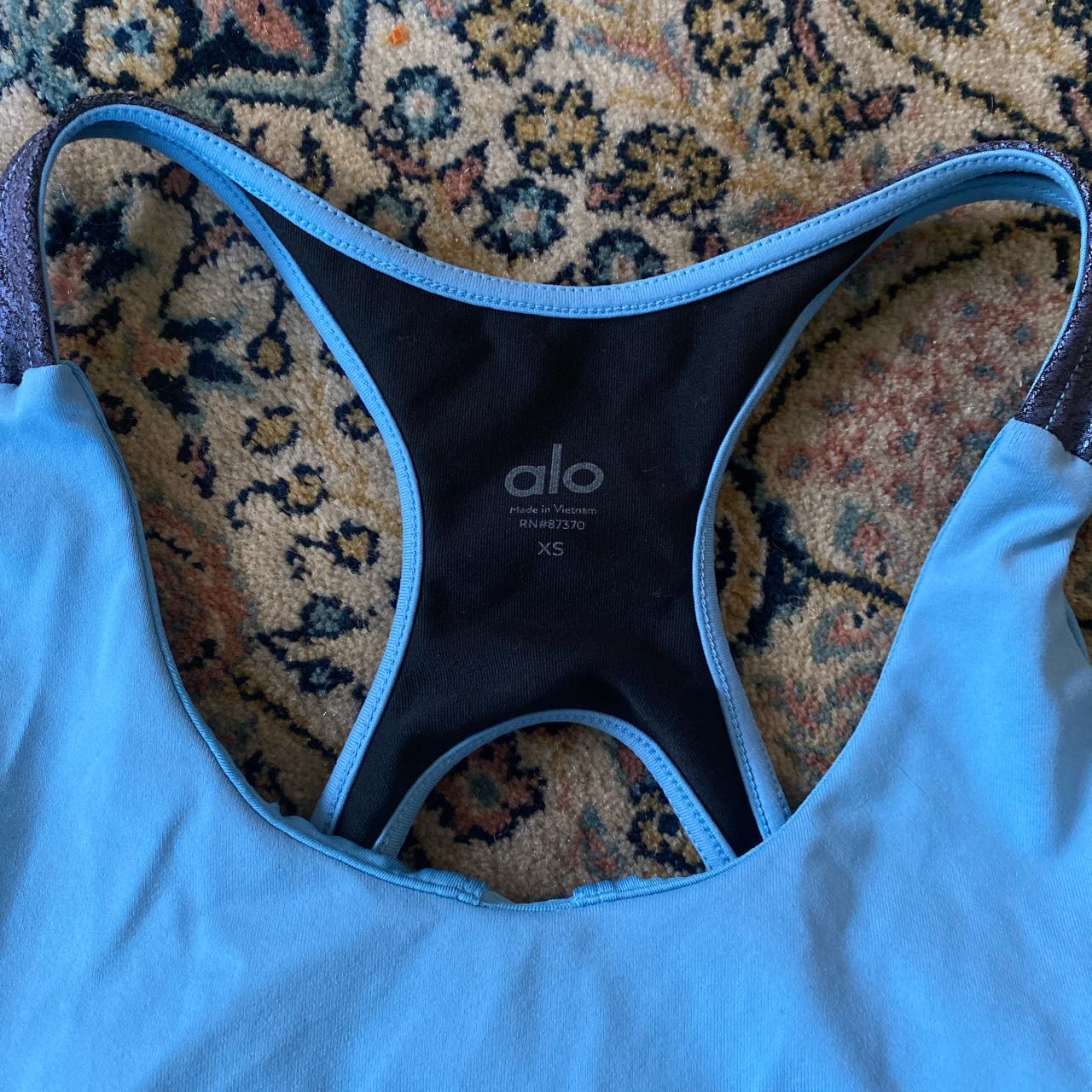 Baby blue Alo tank top Size xs Super cute... - Depop