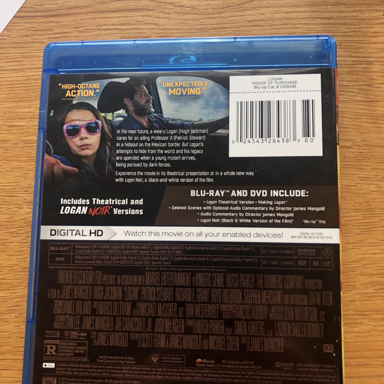 Logan Blu-ray Blu-ray, DVD, Logan Noir Edition, and... - Depop