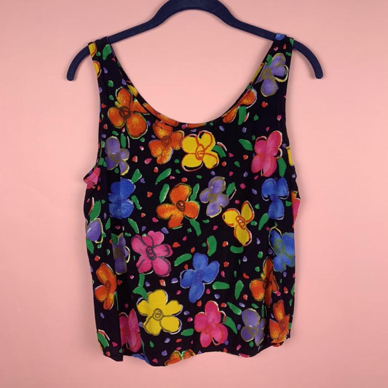 Vintage Floral Pattern Tank Top Really The Perfect Depop